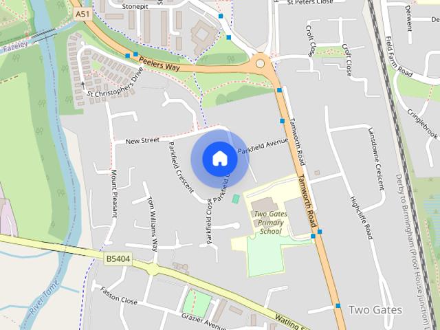 Parkfield Crescent, Tamworth, Staffordshire, B77