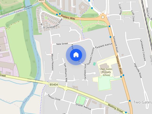 Parkfield Crescent, Tamworth, Staffordshire, B77