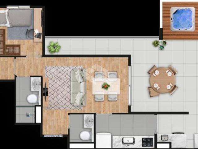 Penthouse 96,72m² no Panorama Olivetanos 2 Dormitórios, 1 Suíte, 2 Vaga livres