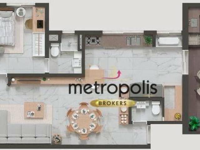 Penthouse com 3 dormitórios à venda, 121 m² por R$ 1.670.000,00 Barcelona São Caetano do Sul/SP