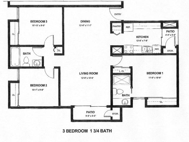 Pebble Creek Apartments 3 Bedroom Apartment for Rent at 7001 E Golf Links Rd, Tucson, AZ 85730 Terra Del Sol