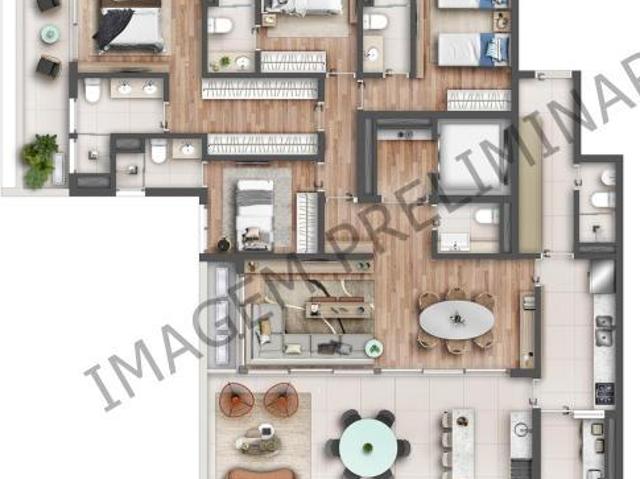 Perdizes, apto 185m², 4suíes, 6 banheiros, 2 vagas, lazer completo