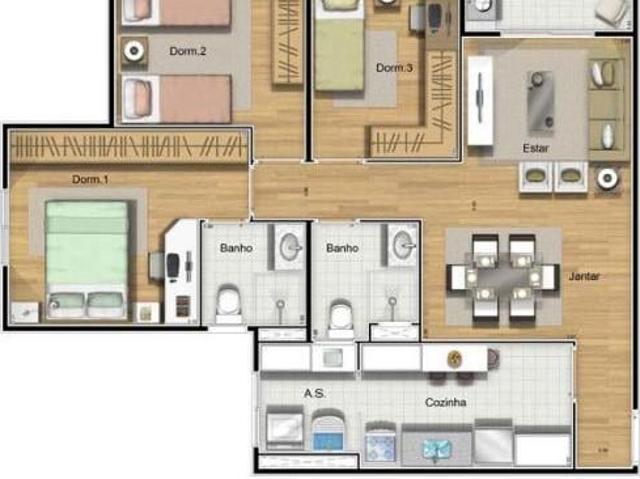 Perfect Life 3 Dorms/1 suíte 2 vagas de garagem Leopoldo Mandic/Abolição