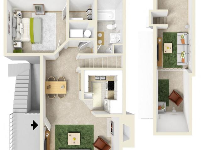 Persimmon Square Apartments 1 Bed Loft