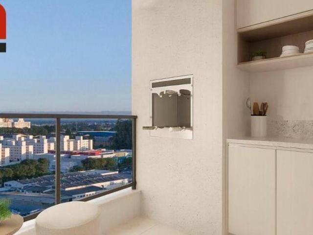 Pine Blue Apto 58m² 2 quartos, sacada gourmet e 1 vaga no Capão Raso