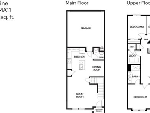 Pine Plan Stevens Ranch Townhomes Community