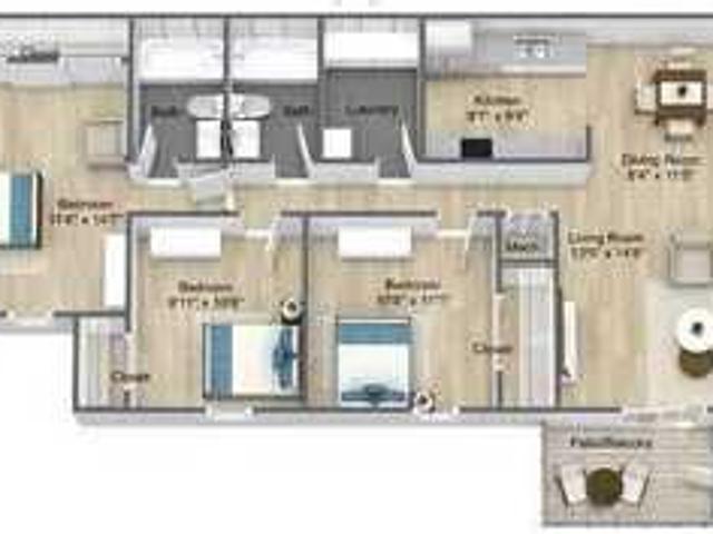 Pine Ridge 3 Bedroom Apartment for Rent at 333 S Mock Rd, Albany, GA 31705