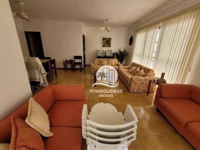 PITANGUEIRAS – UMA QUADRA DA PRAIA, MARAVILHOSO APTO C/ VISTA MAR, COM 140 M² ÚTEIS, AMPLO E AREJADO
