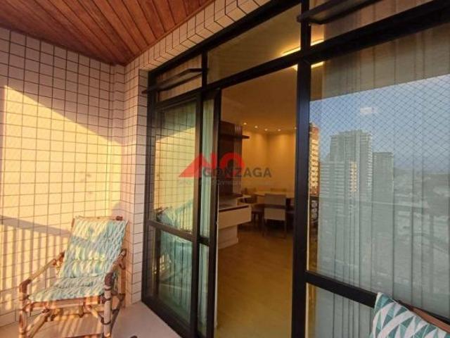 Pompéia, Santos – apartamento de frente, vista parcial do mar