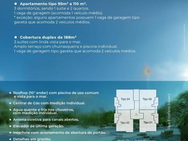 Poema: Apartamento com 97 m² a 100m da praia no Balneário Eliane
