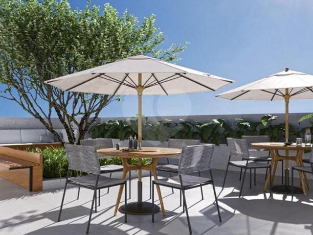 Portão Apart. Novo 1 quarto terraço com churrasqueira 1 vaga 53,35m² privativos