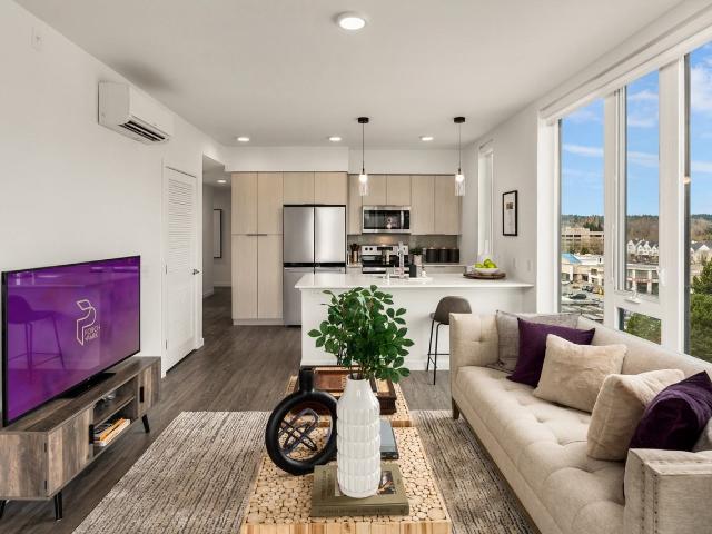 Porch + Park 2 Bedroom Apartment for Rent at 16050 Cleveland St, Redmond, WA 98052 Downtown Redmond