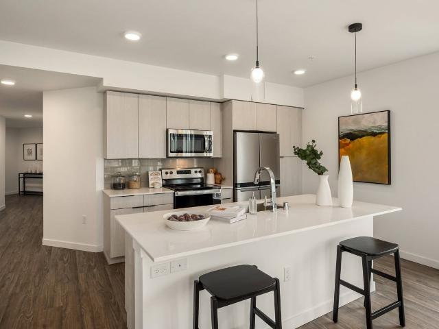 Porch + Park 2 Bedroom Apartment for Rent at 16050 Cleveland St, Redmond, WA 98052 Downtown Redmond