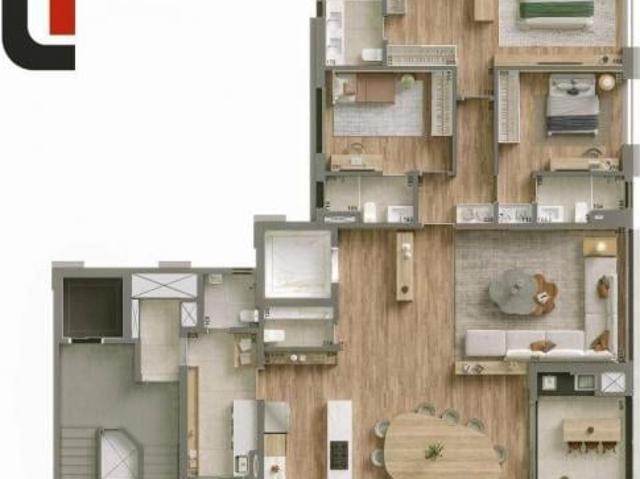 Poty Apto 202m² 3 suítes, sacadas gourmet e 3 vagas no Água Verde