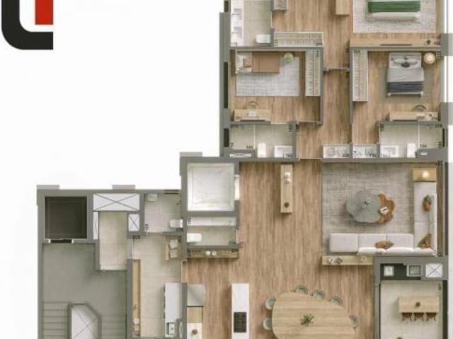 Poty Apto 202m² 3 suítes, sacadas gourmet e 3 vagas no Água Verde