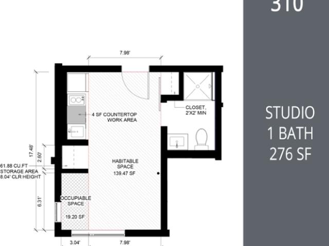 Platform 31 Studio Apartment for Rent at 4734 31st Ave S, Seattle, WA 98108 Columbia City