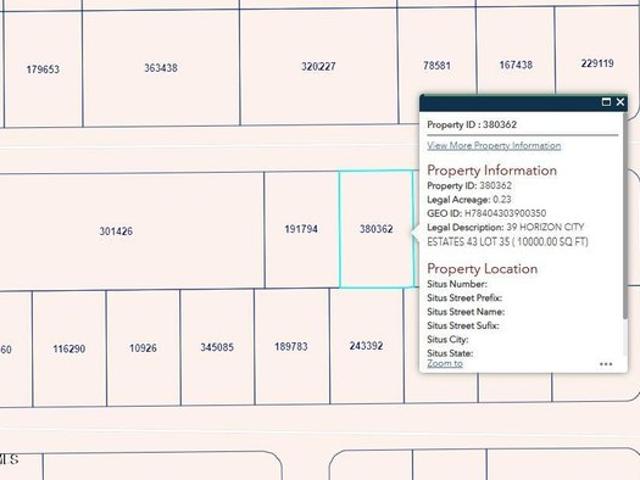 PN 38036 Horizon City Ests Lot 35, Horizon City, TX 79928