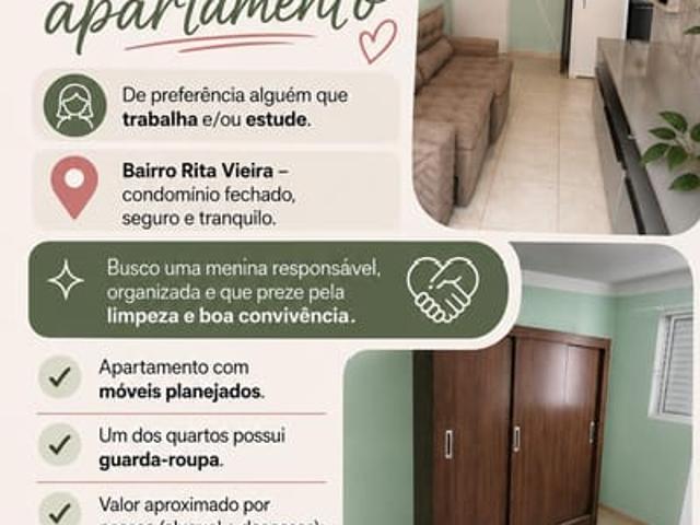 Procura se menina para dividir apartamento