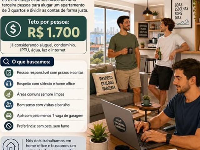 [PROCURO] 3ª Pessoa para dividir Apartamento em Vix/VV/Serra
