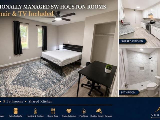 ⭐ Professionally Managed SW Houston Rooms | Smart