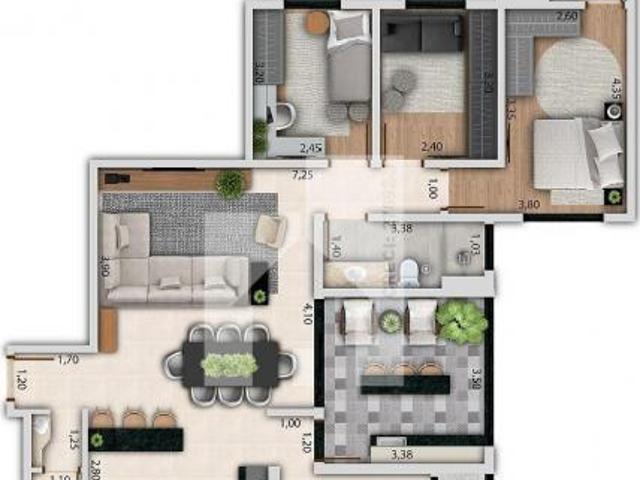 PRONTOS SANTA ÂNGELA Apartamento com 3 dormitórios 1 suite à venda, 110m² 2 vagas RESORT PRI