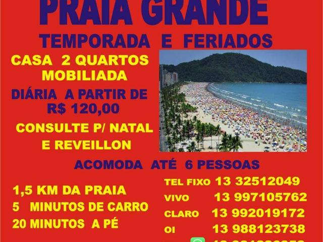 PRAIA GRANDE TEMPORADA, FINS DE SEMANA E CARNAVAL