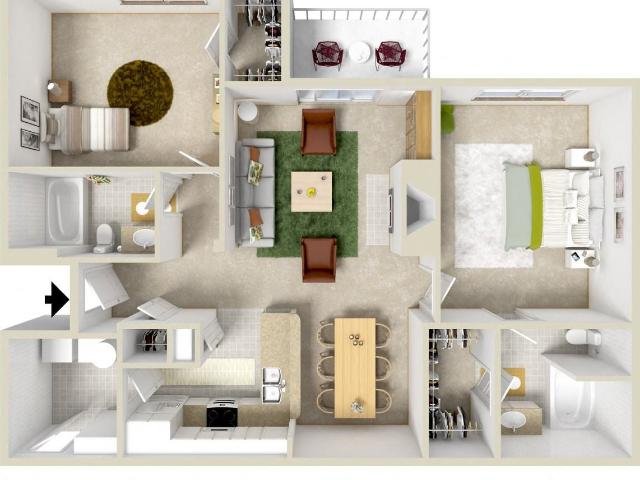Prairie Springs 2 Bedroom Apartment for Rent at 9777 N Council Rd, Oklahoma City, OK 73162 Harvest Hills