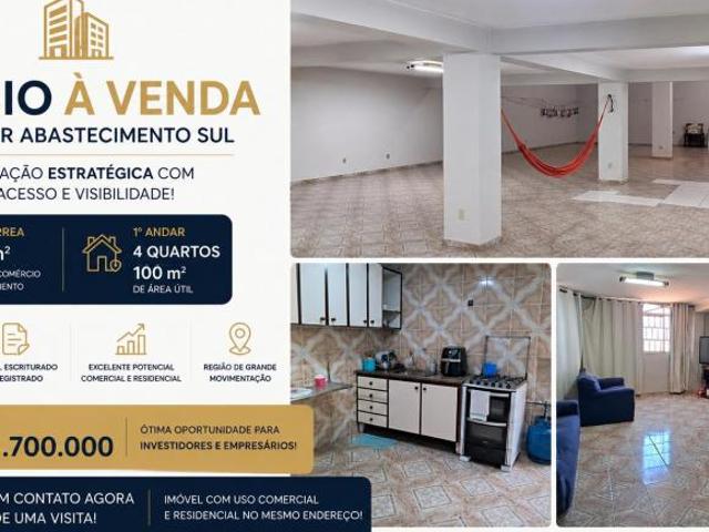 PRÉDIO COMERCIAL À VENDA NO SETOR DE ABASTECIMENTO SUL | LOJA 200M² + APARTAMENTO 4 QUARTOS