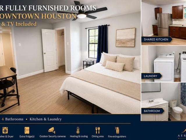 PREMIER FULLY FURNISHED ROOMS NEAR DOWNTOWN HOUST