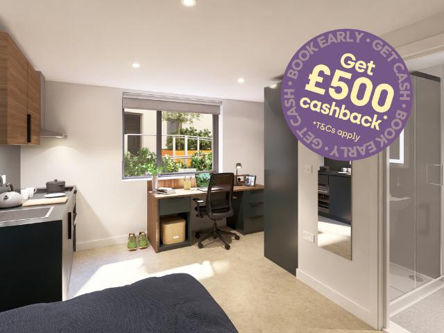 Premium Studio at Croft Court, Croft. Studio to rent £1,560 pcm £360 pw