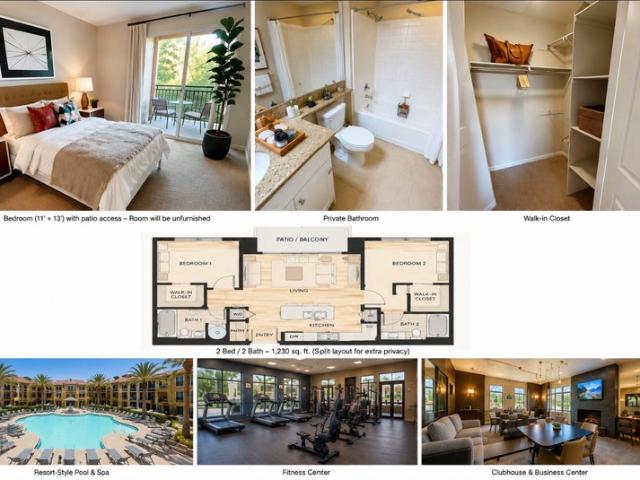 Private Bed & Private Bath in Crescent Village