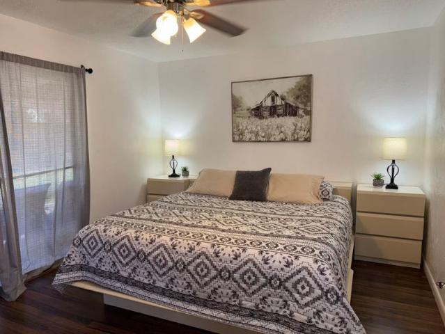 Private furnished bedroom with its own bathroom
