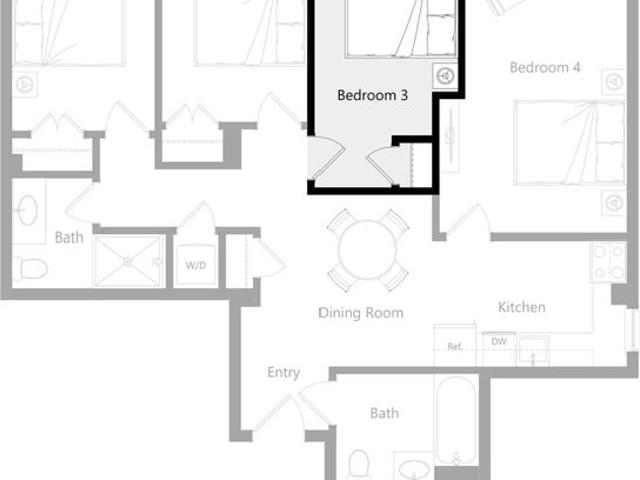 Private Furnished Bedroom