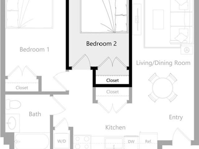 Private Furnished Bedroom