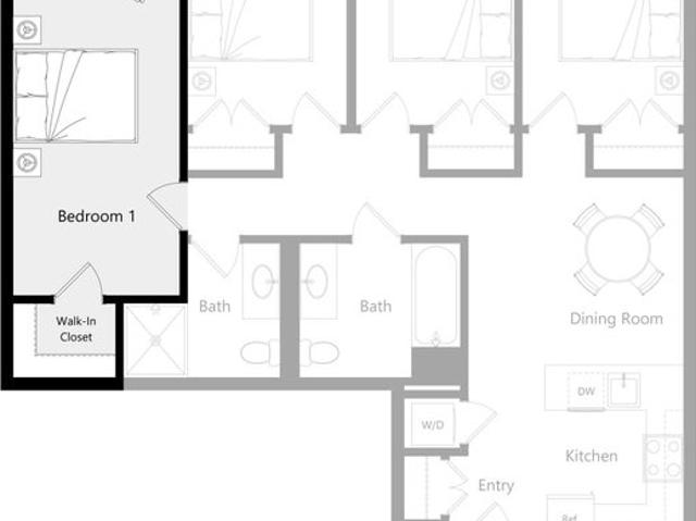 Private Furnished Bedroom
