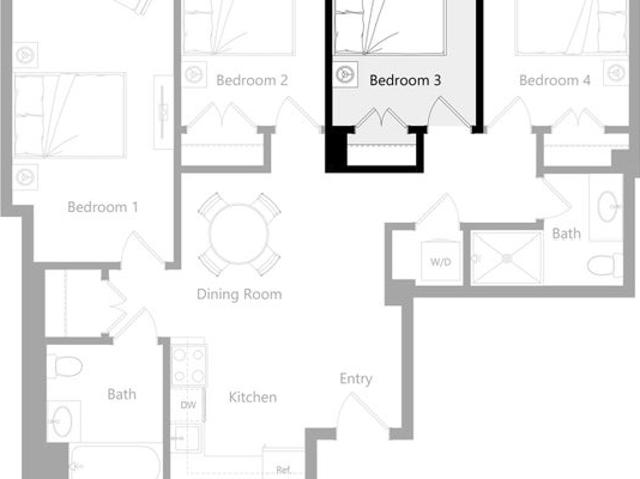 Private Furnished Bedroom