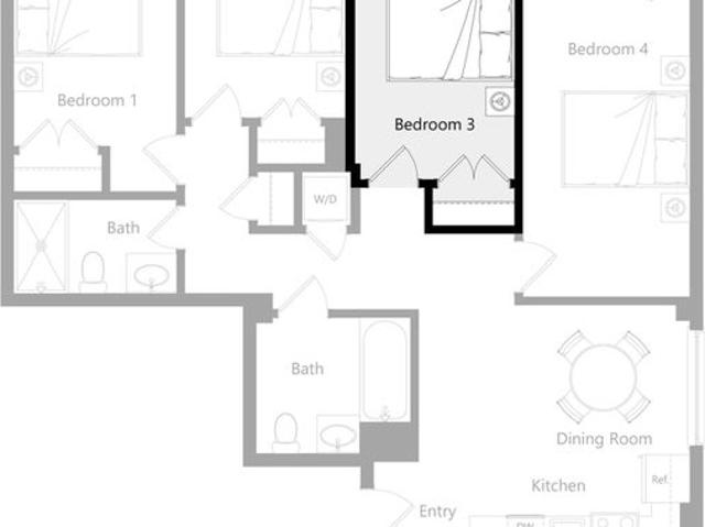 Private Furnished Bedroom