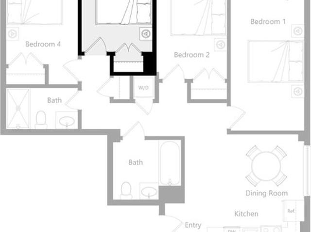 Private Furnished Bedroom