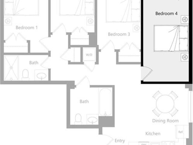 Private Furnished Bedroom