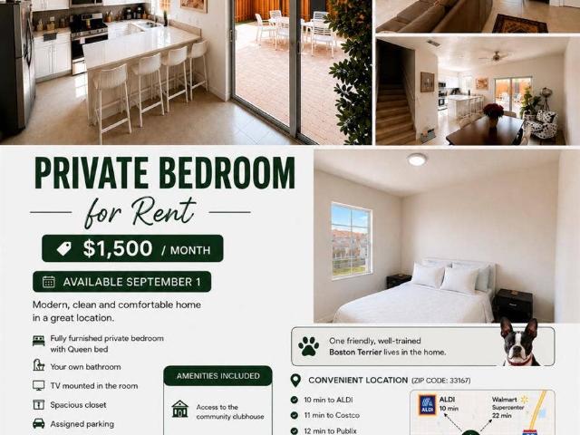 Private Room • Bath • $1,500