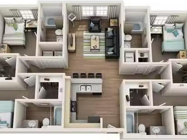 Private Room Premium 4 Bed 4 Bath