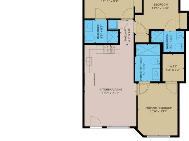 Primary Bedroom + Private Bath + Walk In Closet