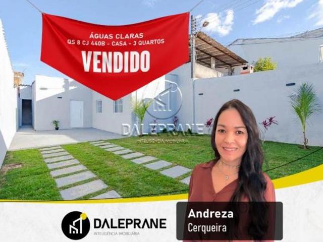 QS 08 AREAL ÁGUAS CLARAS CASA MODERNA COM TRÊS QUARTOS