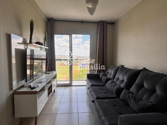 Qr 302 Apartamento nascente com varanda 2 quartos mobiliado, espaçoso e confortável Aceita fi
