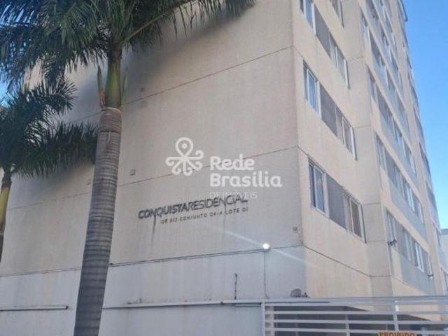 Quadra 312 Residencial Conquista | Apartamento 01 Quarto com armário Suíte e box temperado Sa