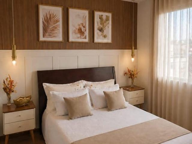 Quarto individual mobiliado, com garagem