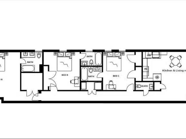 Queen bedroom in 3 bed/3.5 bath home in Columbia Heights #1770.