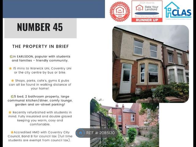 Queensland Avenue, Coventry CV5, 5 bed shared accommodation to rent, £2,400 pcm | PrimeLocation