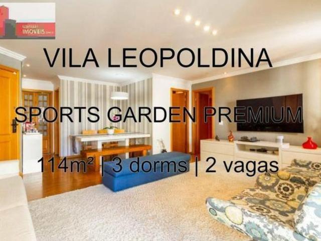R. Carlos Weber, 535 Vila Leopoldina, 114m², 3 dorms, 2 vgs, Sports Garden Premium