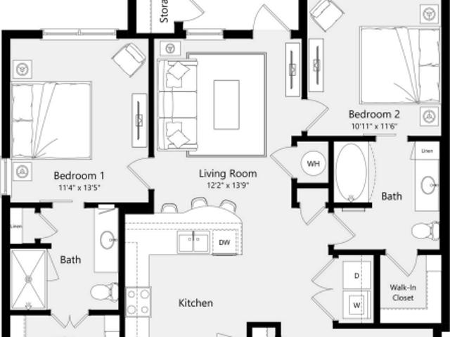 Ranch Creek Living 2 Bedroom Apartment for Rent at 16532 Bandera Rd, Helotes, TX 78023